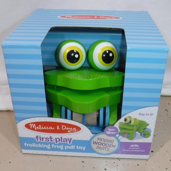 Melissa & Doug | Toys | Melissa Doug First Play Frolicking Frog Pull ...